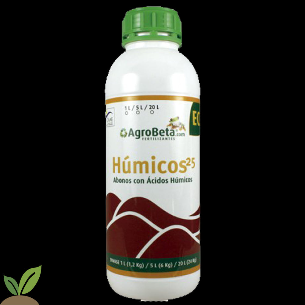 Ácidos Húmicos 25% 1 L 🌱 Fertilizante Ecológico Agrobeta – CultivoMiHuerto